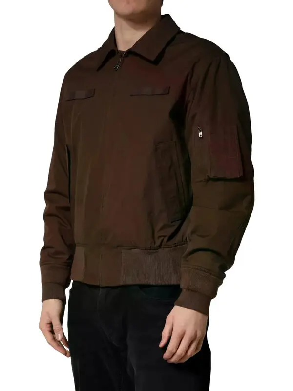 Dolce & Gabbana Zip-up Bomber Jacket - Brown