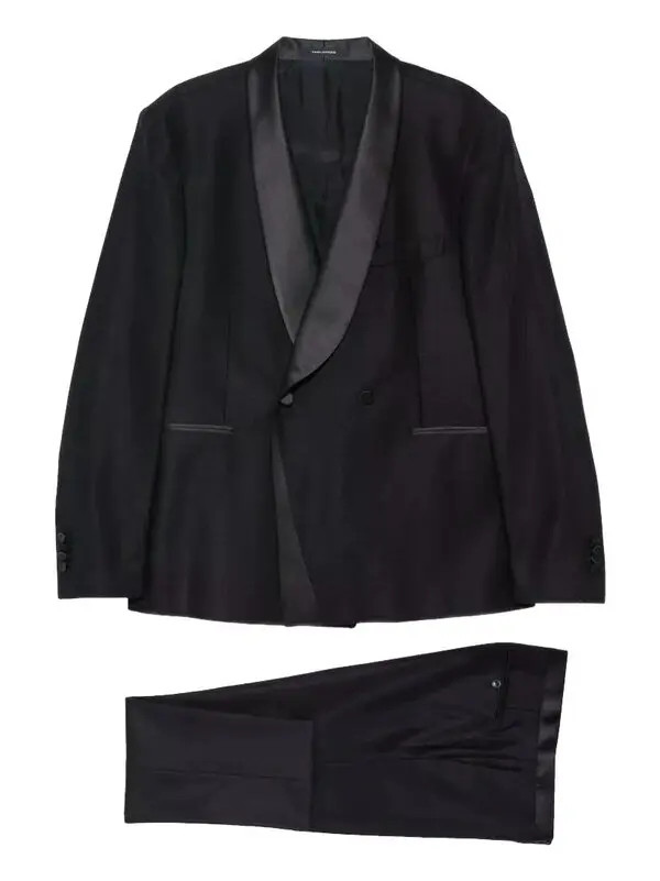 Tagliatore Shawl-lapel Double-breasted Suit - Blue