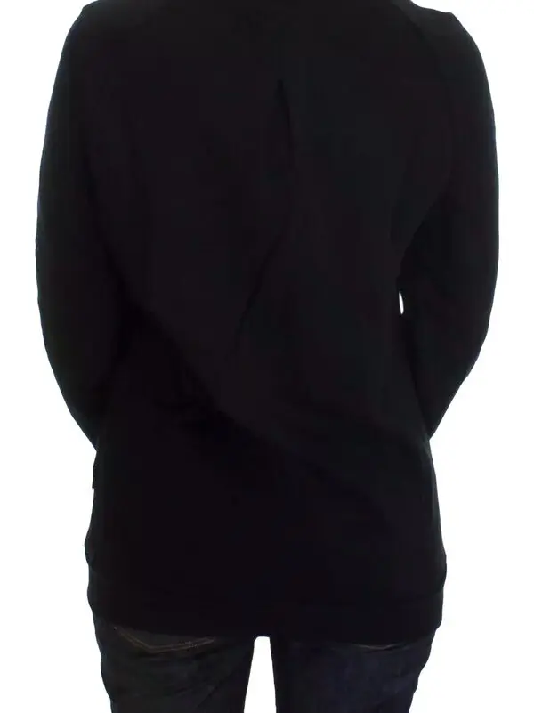 XTE Skull Print Crew Neck Sweater - Black