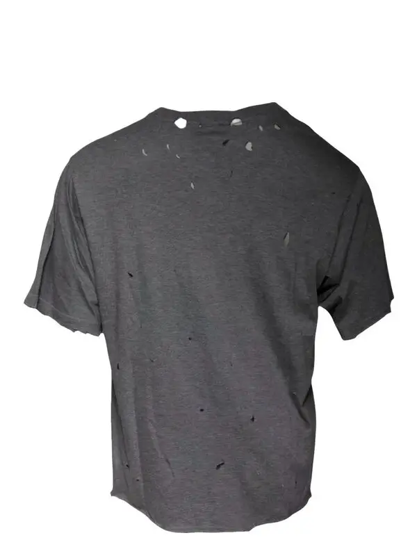 Dolce & Gabbana Distressed Logo-patch T-shirt - Grey