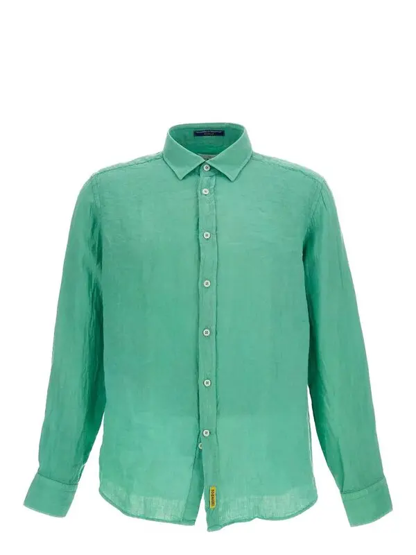 B.D.BAGGIES Long-sleeve Linen Shirt - Green