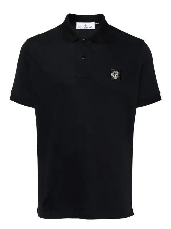 Stone Island Logo-patch Polo Shirt - Blue