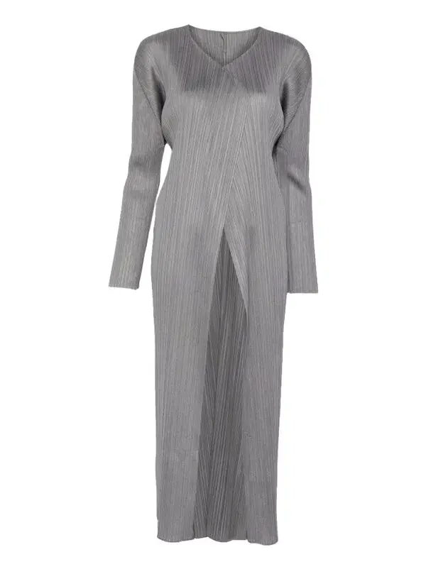 Issey Miyake Basics Pleated Coat - Grey