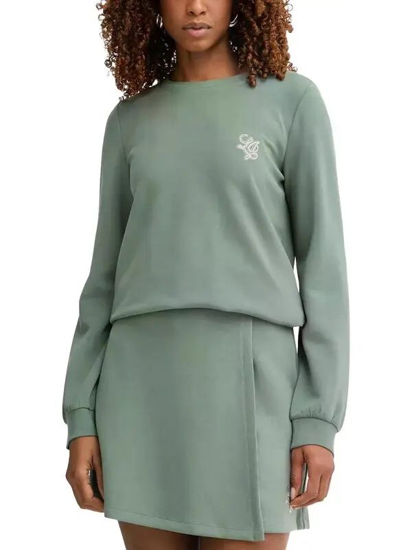 Liu Jo Logo-embellished Crew Neck Sweatshirt - Green