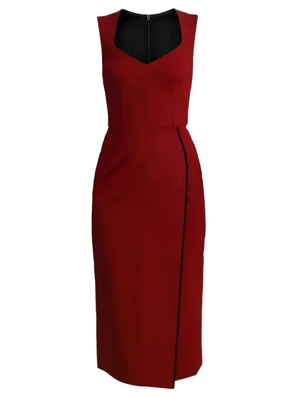 Dolce & Gabbana Piped Midi Dress - Red