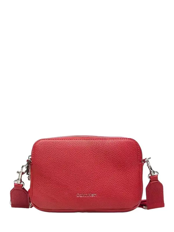 Calvin Klein Crossbody Bag With Logo Strap - Red