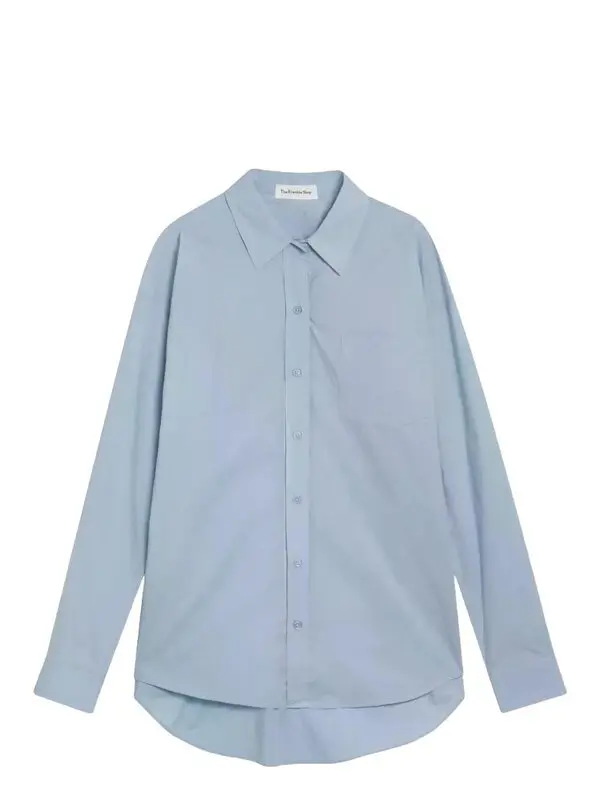 THE FRANKIE SHOP Ornella Button-up Shirt With Pointed Collar - Blue