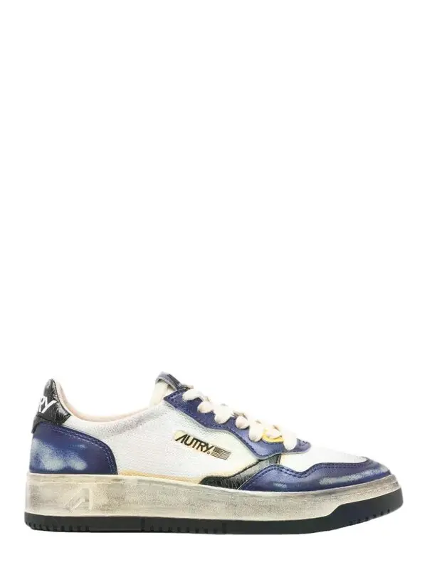 AUTRY Distressed Effect Leather Sneakers - White