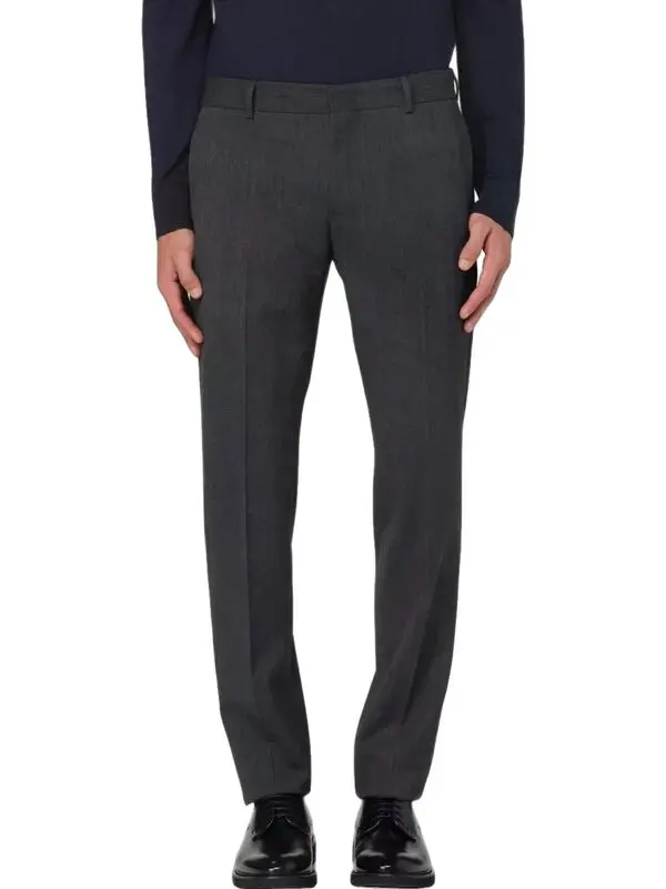 PT TORINO Mélange-effect Tailored Trousers - Grey