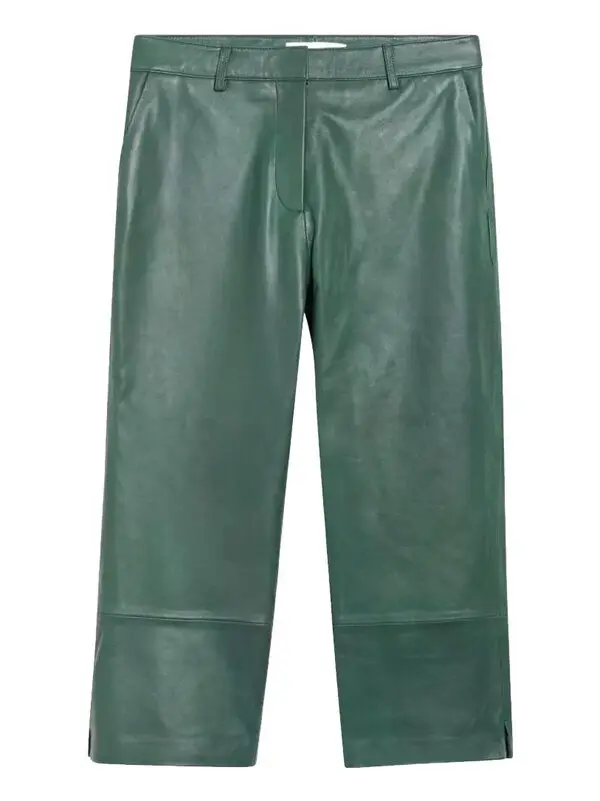 THE FRANKIE SHOP Lior Leather Trousers - Green