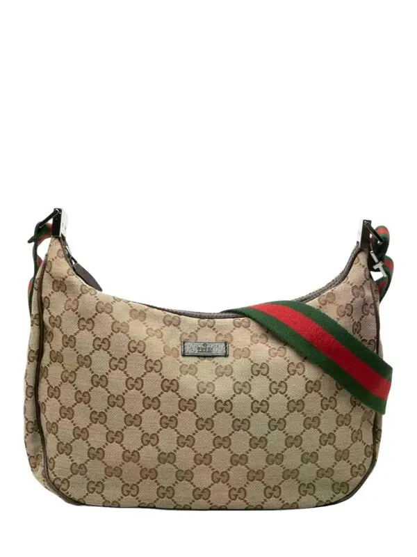 Gucci Gg Canvas Web Crossbody Bag - Neutrals