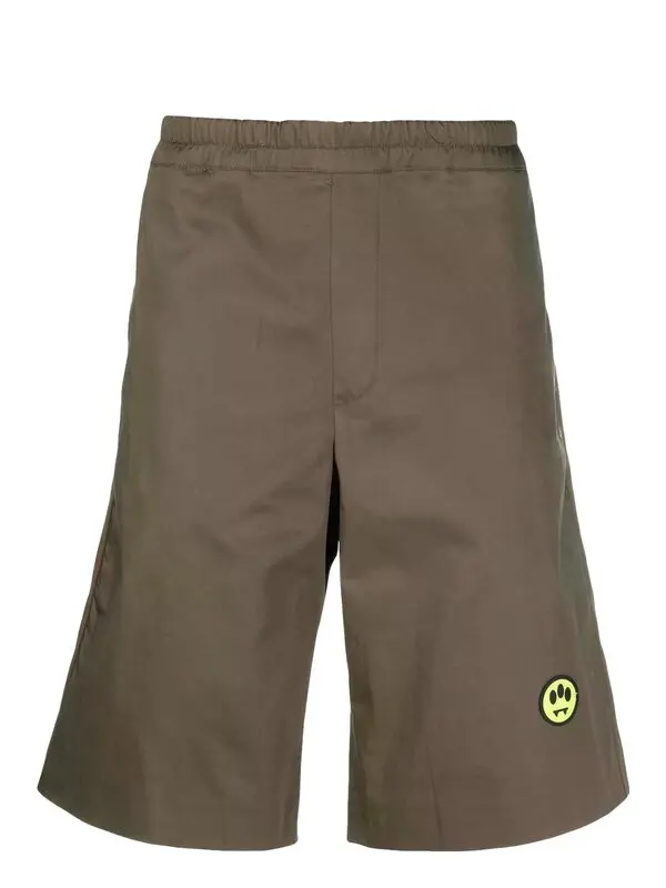 BARROW Logo Patch Bermuda Shorts - Green