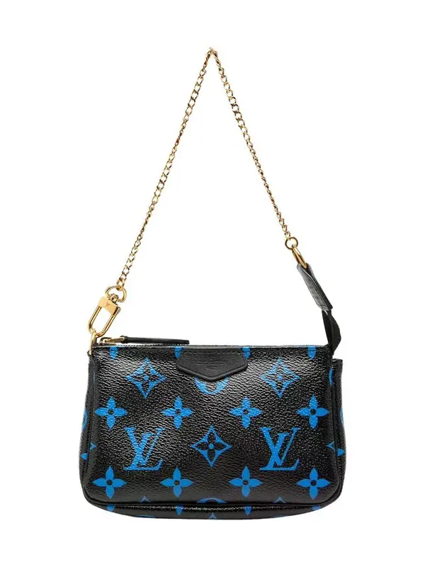 LOUIS VUITTON Monogram Mini Pochette Accessories Handbag - Black