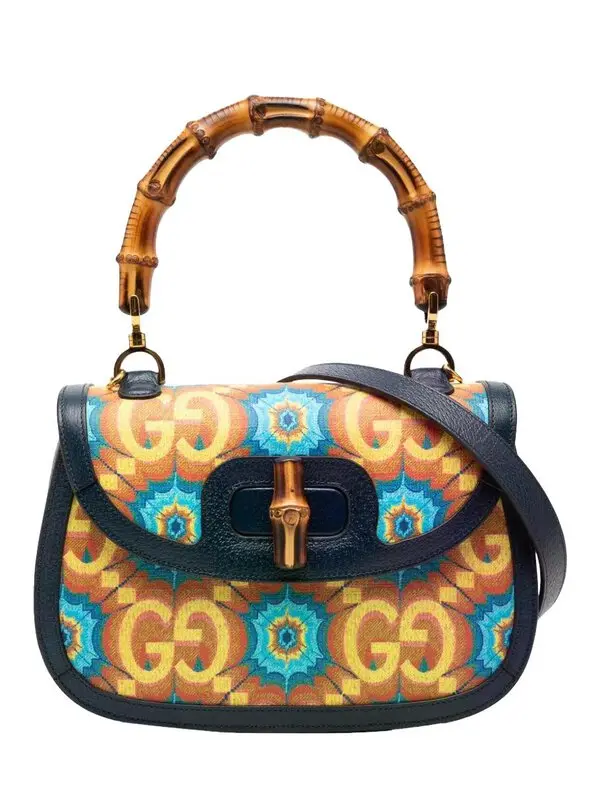 Gucci 1947 Bamboo Top Handle Bag - Blue