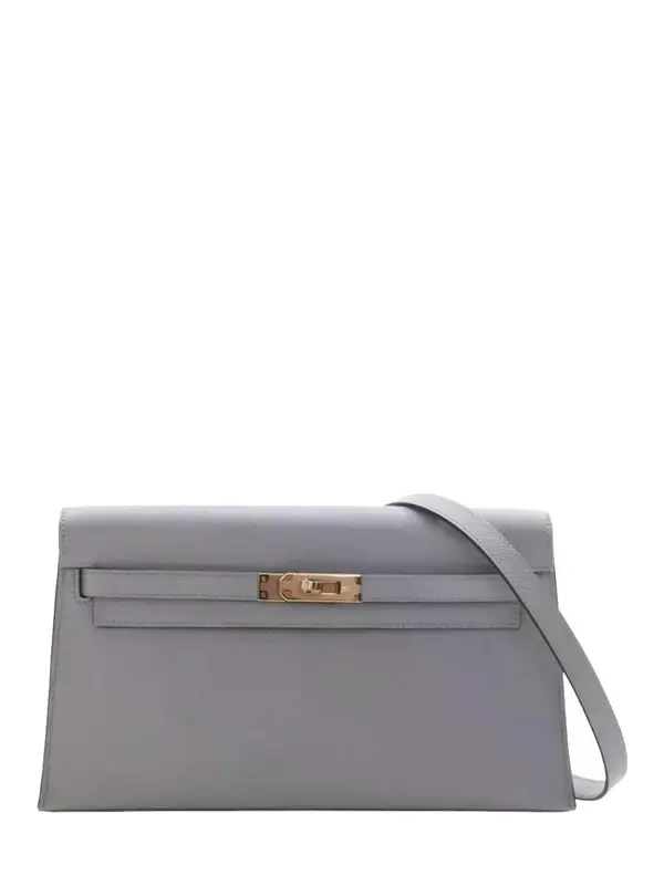 Hermès Epsom Kelly Elan Shoulder Bag - Grey