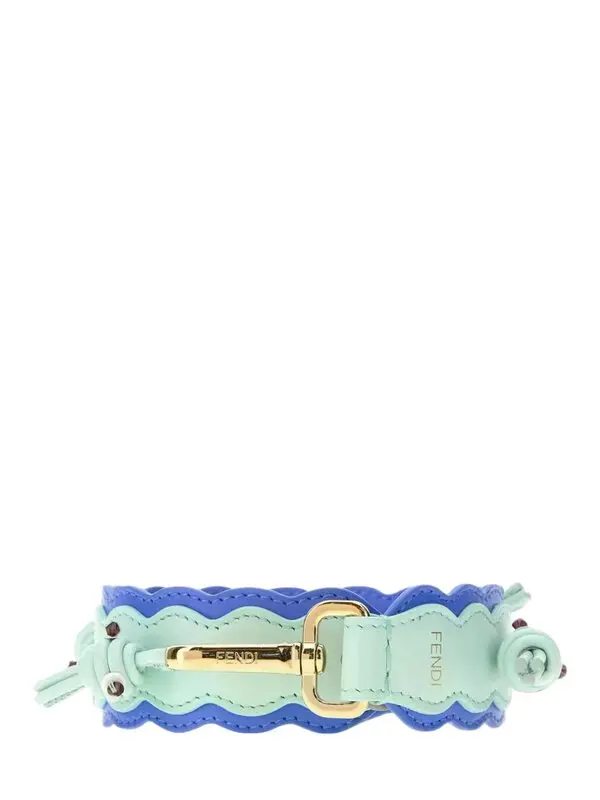 Fendi Strap You Scalloped Leather Shoulder Strap - Green