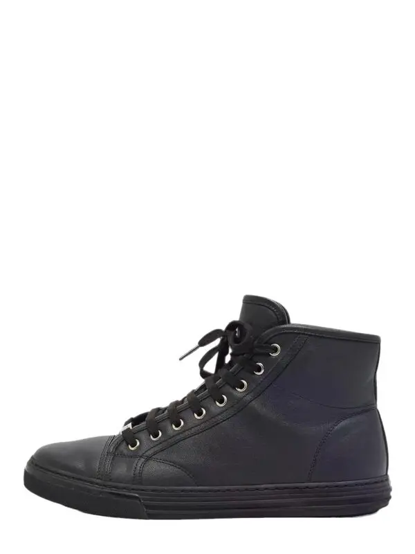 Gucci Leather High-top Sneakers - Black