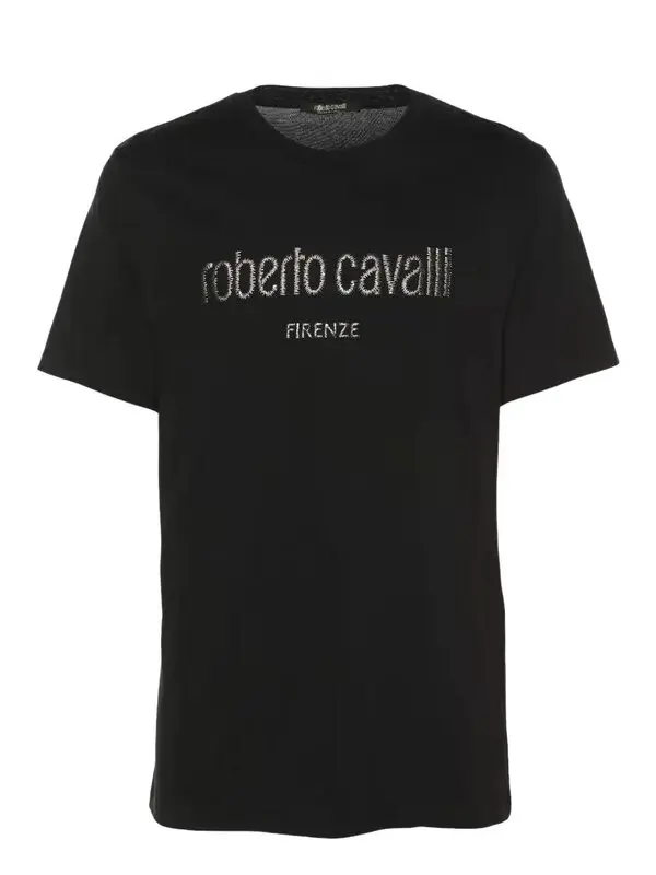 Roberto Cavalli Logo-print Short-sleeve T-shirt - Black