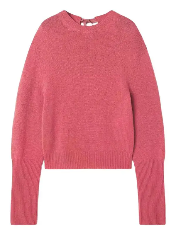 LANVIN Cashmere Sweater With Grosgrain Detail - Pink