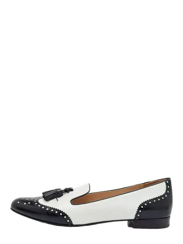 Prada Leather Tassel Detail Loafers - White
