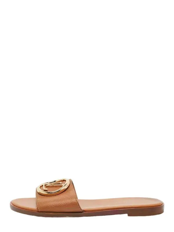 LOUIS VUITTON Lock It Flat Sandals - Brown
