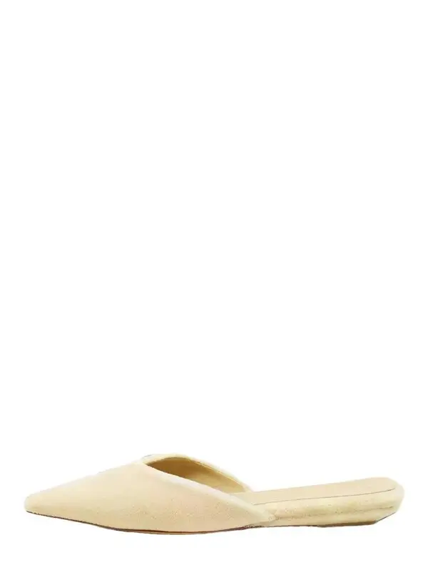 Bottega Veneta Pointed Toe Velvet Mules - Neutrals