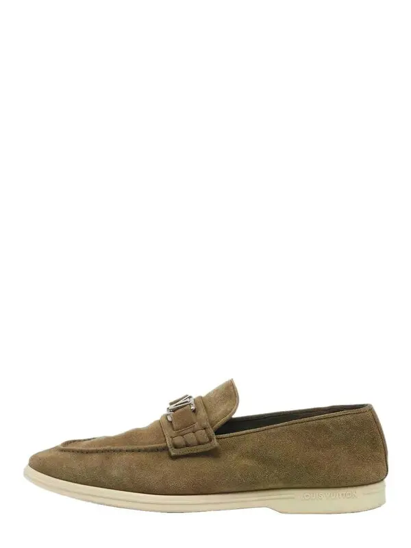LOUIS VUITTON Suede Penny Loafers - Brown