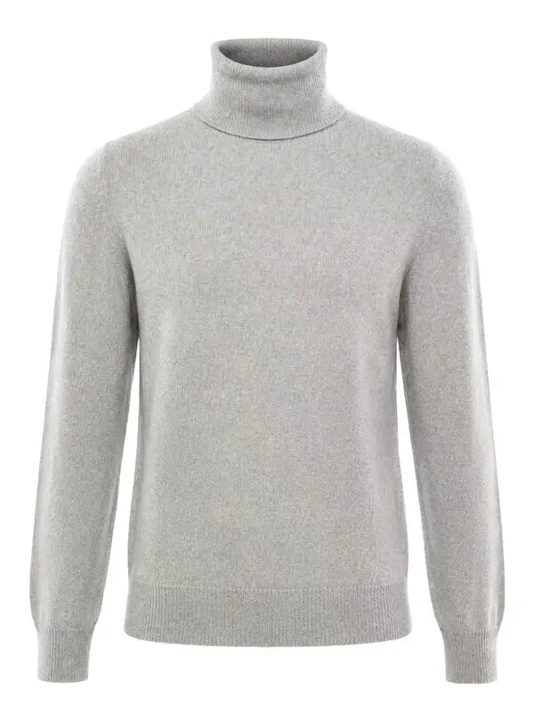 Malo Knit Turtleneck Sweater - Grey