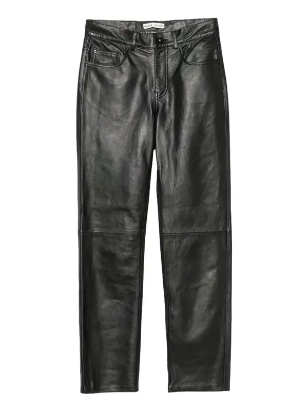 BLAZÉ MILANO Leather Trousers - Black