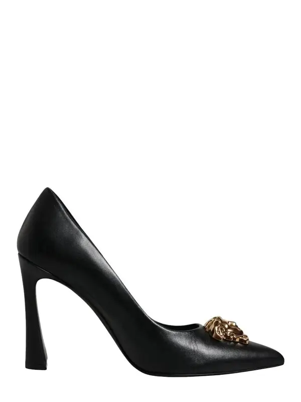 Versace Medusa Aevitas Leather Pumps - Black
