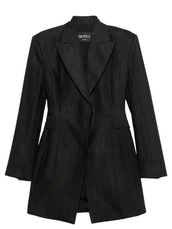 DONDUP Pinstripe Double-breasted Mini Dress - Black