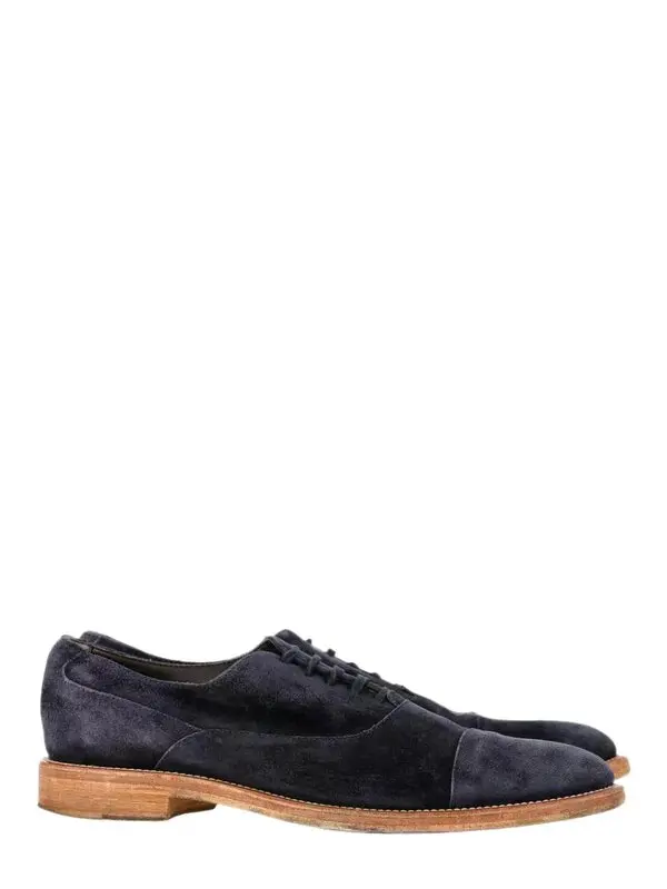 TOD'S Suede Lace-up Oxford Shoes - Blue