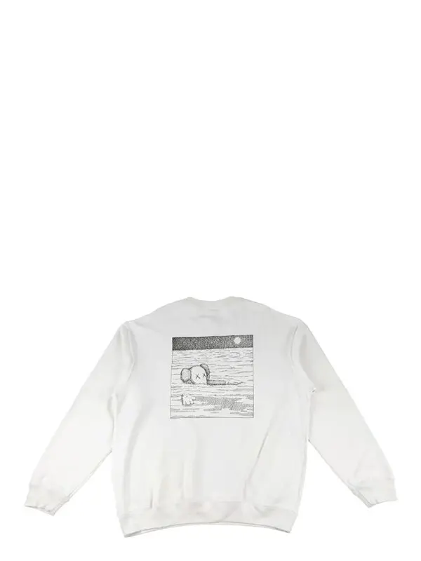 KAWS X Uniqlo Graphic Print Crewneck Sweater - White