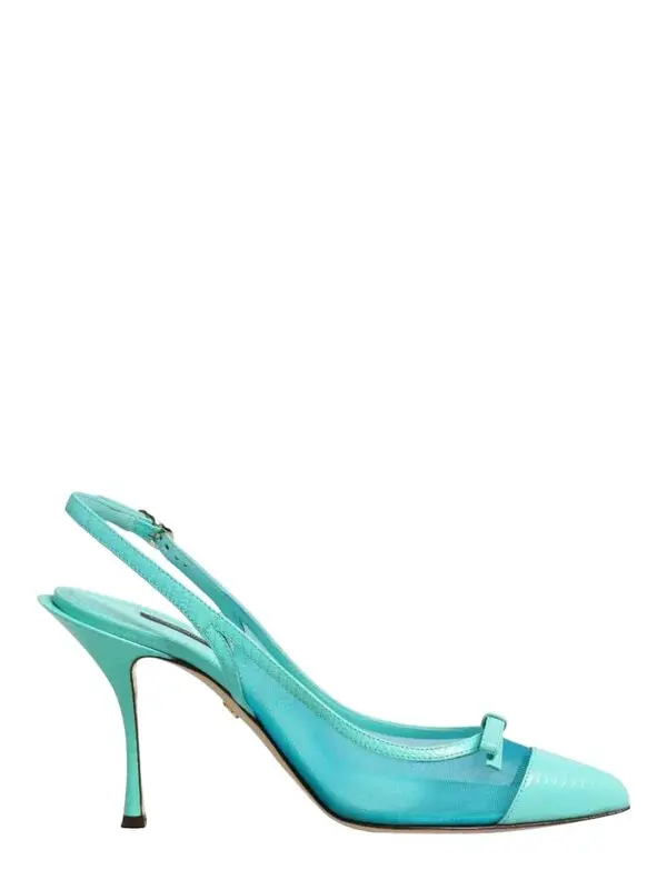 Dolce & Gabbana Pointed Toe Slingback Pumps - Blue