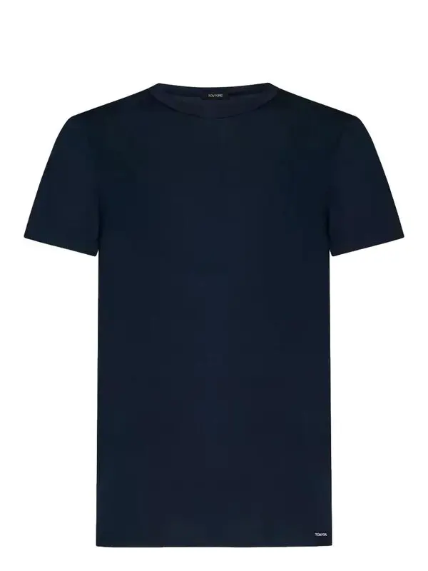 TOM FORD Crew-neck Short-sleeve T-shirt - Blue