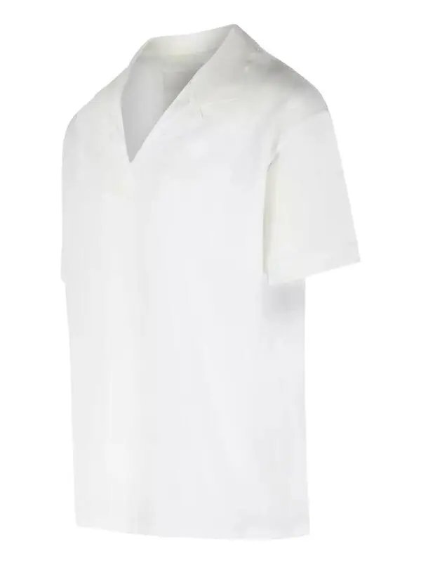 MAISON MARGIELA Spread Collar V-neck T-shirt - White