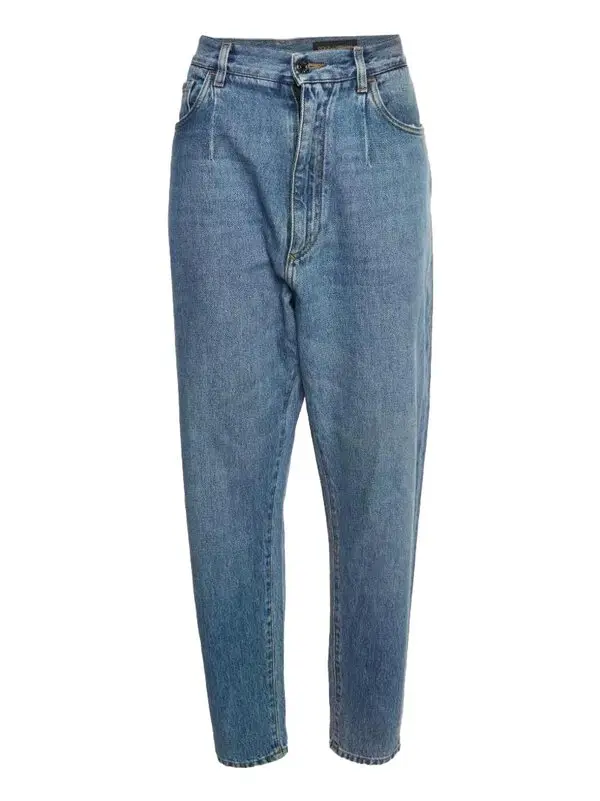 Dolce & Gabbana Logo Plaque Straight-leg Jeans - Blue
