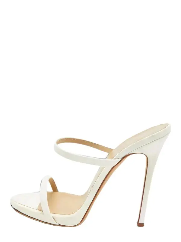 GIUSEPPE ZANOTTI Darsey Leather Heeled Sandals - White