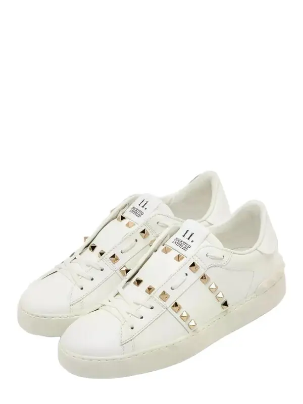 Valentino Garavani Rockstud Leather Sneakers - White
