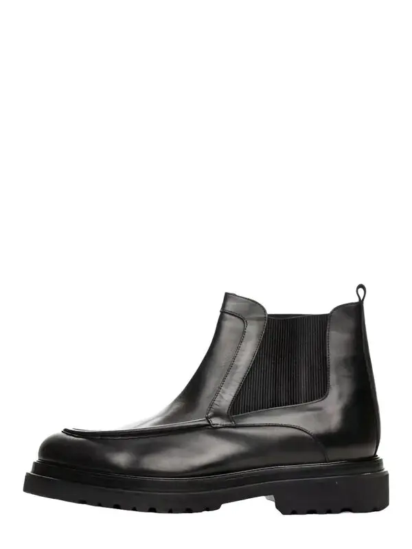 POCHE PARIS Panelled Ankle Boots - Black