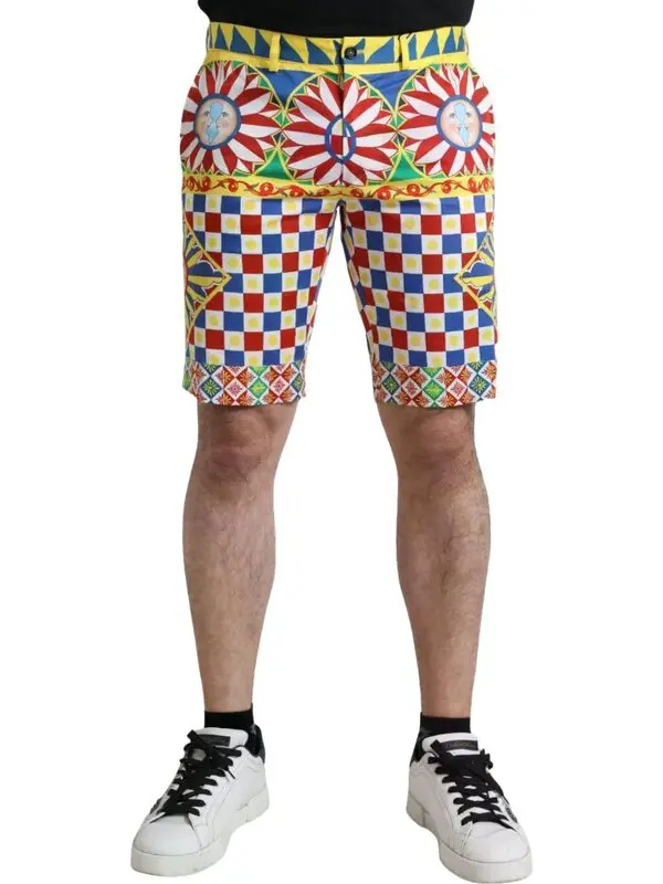 Dolce & Gabbana Carretto Print Tailored Shorts - Red