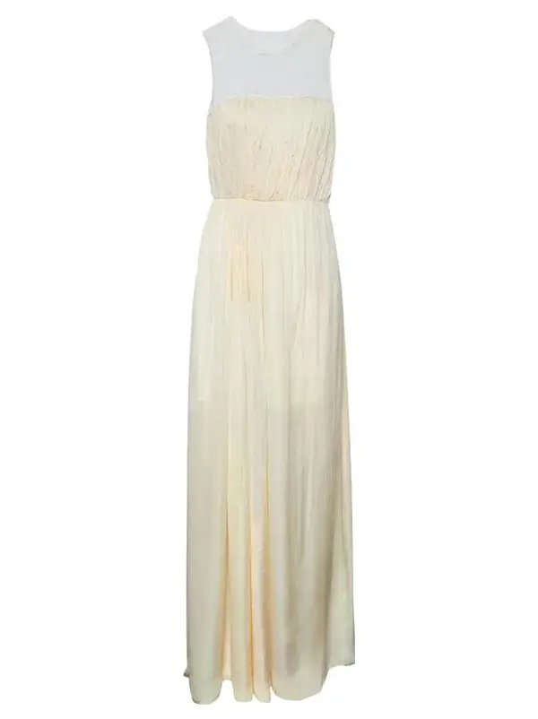 Stella McCartney Sleeveless Maxi Dress With Lace Panel - White