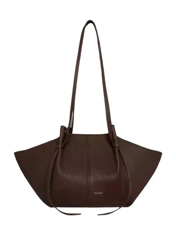 Yuzefi Pleated Shoulder Bag - Brown