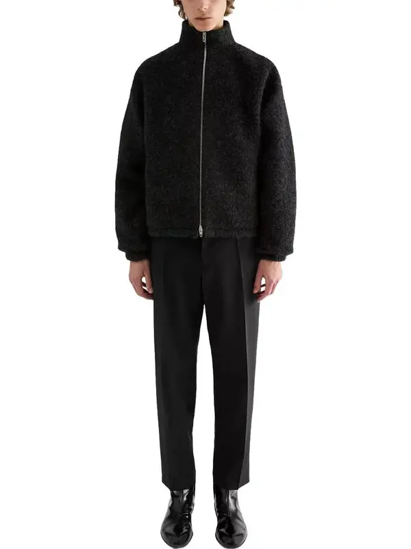 JIL SANDER Canvas Tapered Cropped-leg Trousers - Black