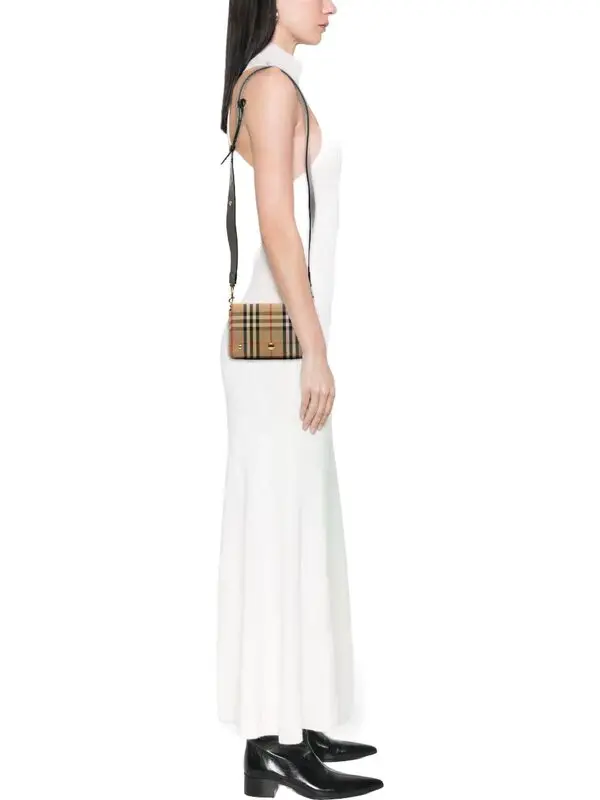 Burberry House Check Canvas Hackberry Crossbody Bag - Neutrals