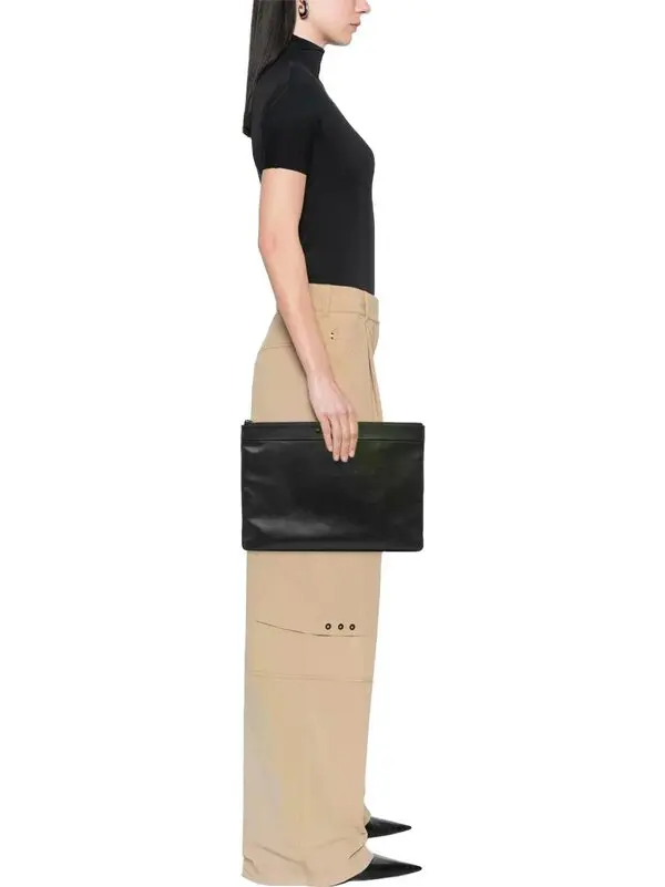 LOUIS VUITTON Monogram Shadow Discovery Pochette Clutch Bag - Black