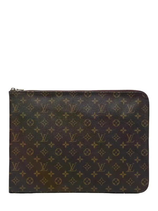 LOUIS VUITTON Monogram Poche Documents Portfolio Business Bag - Brown