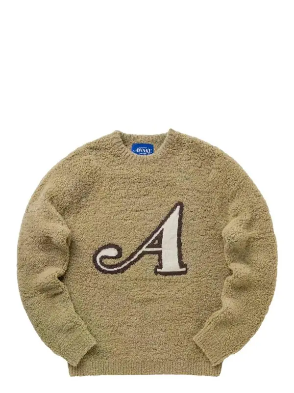 AWAKE NY Bouclé-knit Logo-patch Sweater - Neutrals