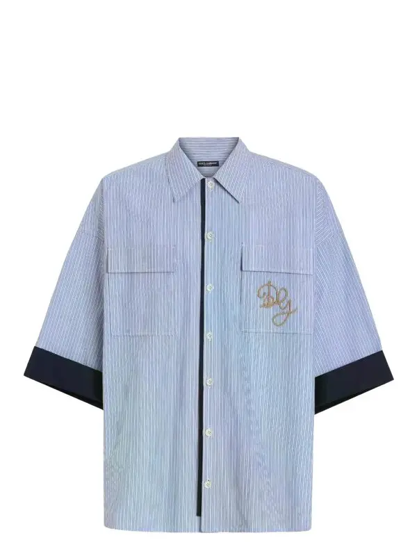 Dolce & Gabbana Striped Cotton Shirt - Blue