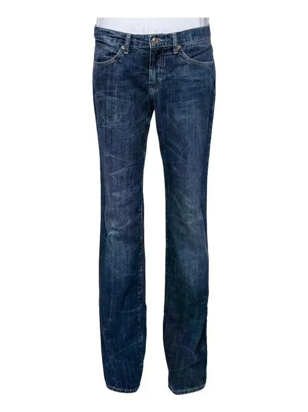 Versace Washed Denim Jeans - Blue
